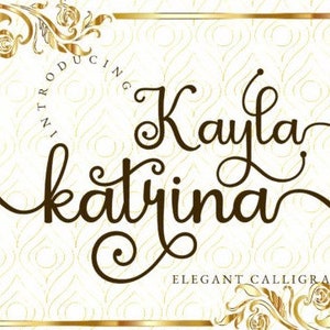 Kayla Katrina Font, Swirly Font, Luxury Font, Cricut Fonts, Handwritten ...