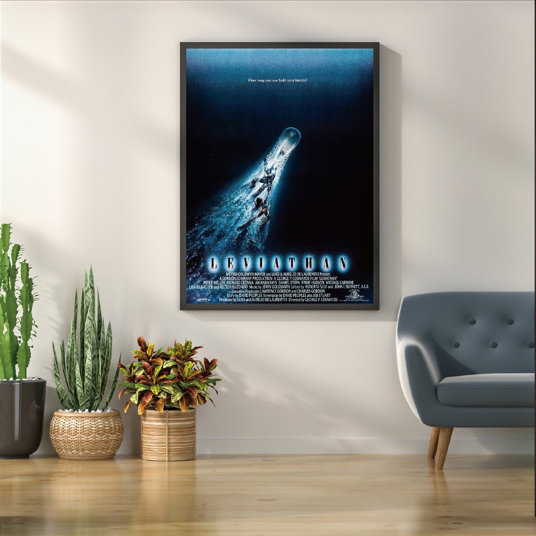 Leviathan Movie Poster 1989, High Quality Canvas Print, Canvas Wall Art ...