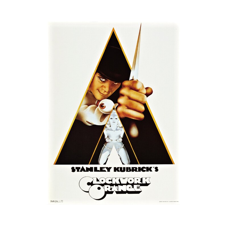 A Clockwork Orange Movie Poster 1971, High Quality Canvas Print, Canvas ...