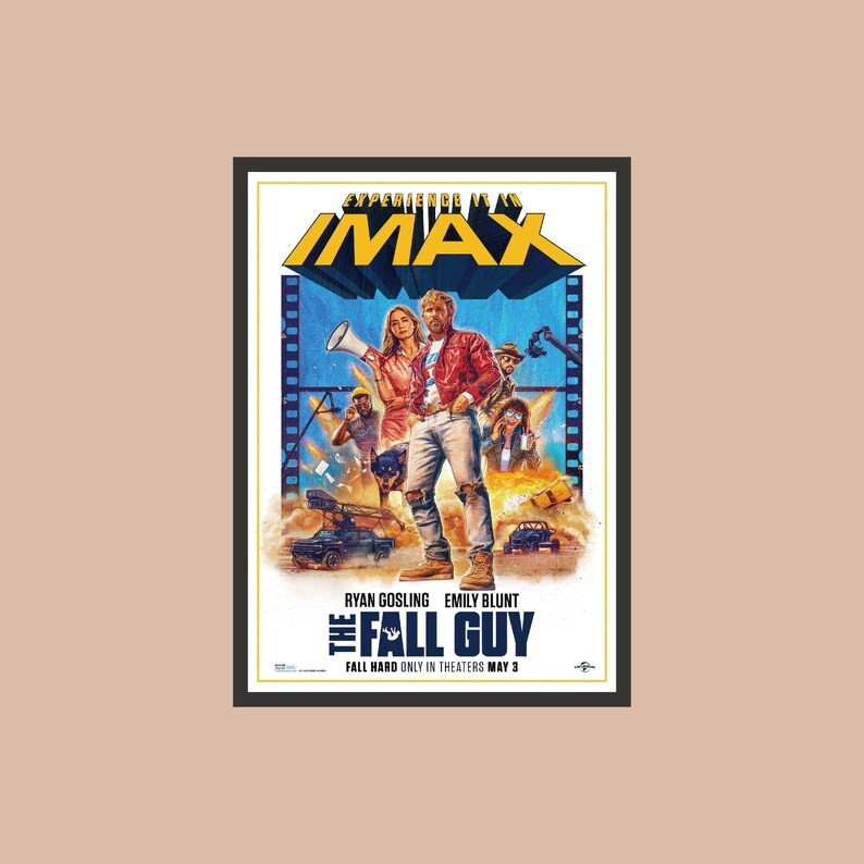 The Fall Guy Movie Poster, High Quality Canvas Print, Personalized Gift ...