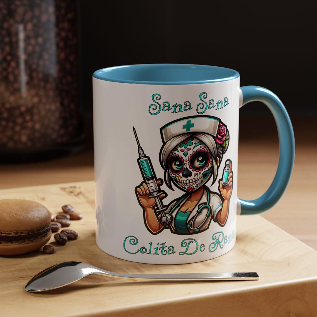 Taza Sana Sana Colita De Rana, Enfermera, Boo Boo, Ouchie, Calavera de ...