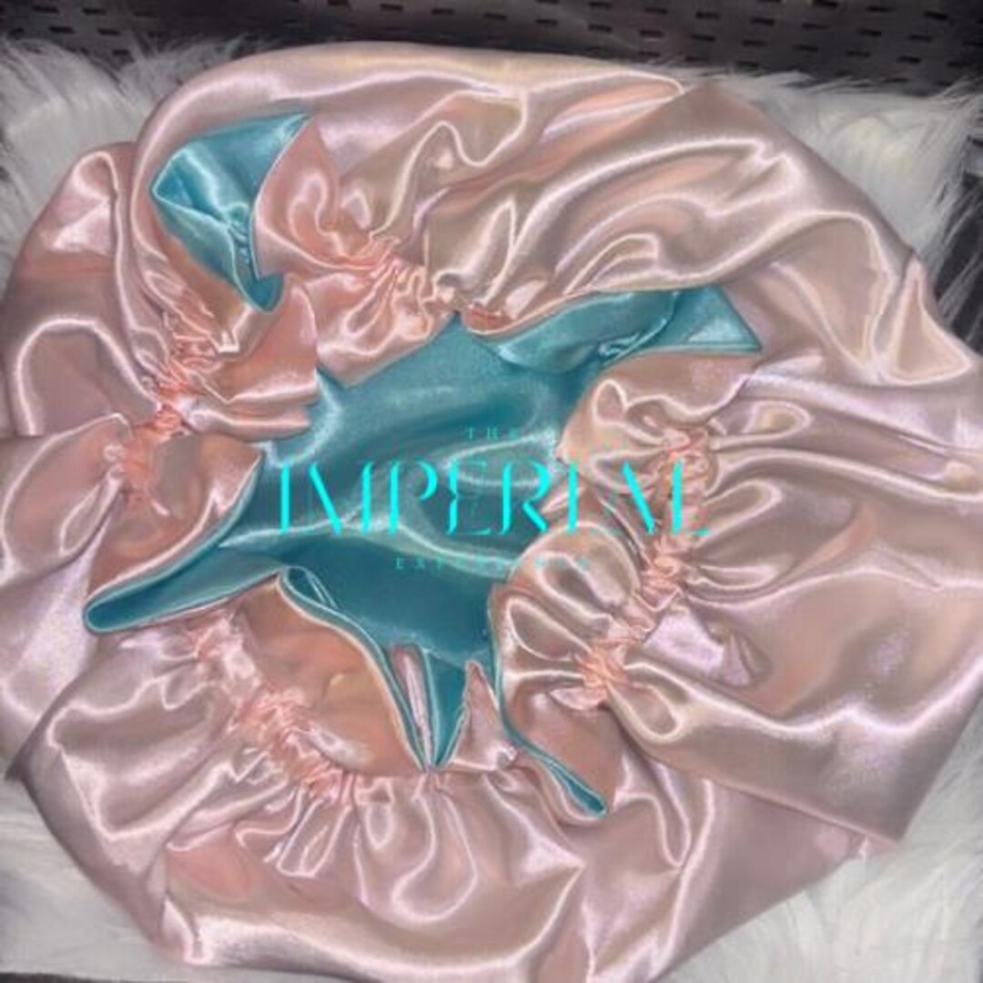 SATIN REVERSIBLE BONNET, Bonnets, 2 Tone Bonnets, Pink and Blue Bonnet ...