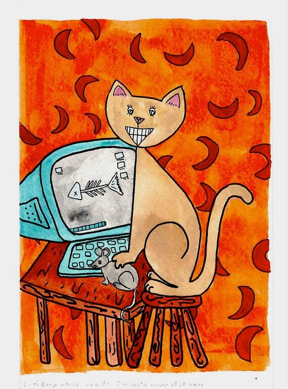 Cat Inside Computer