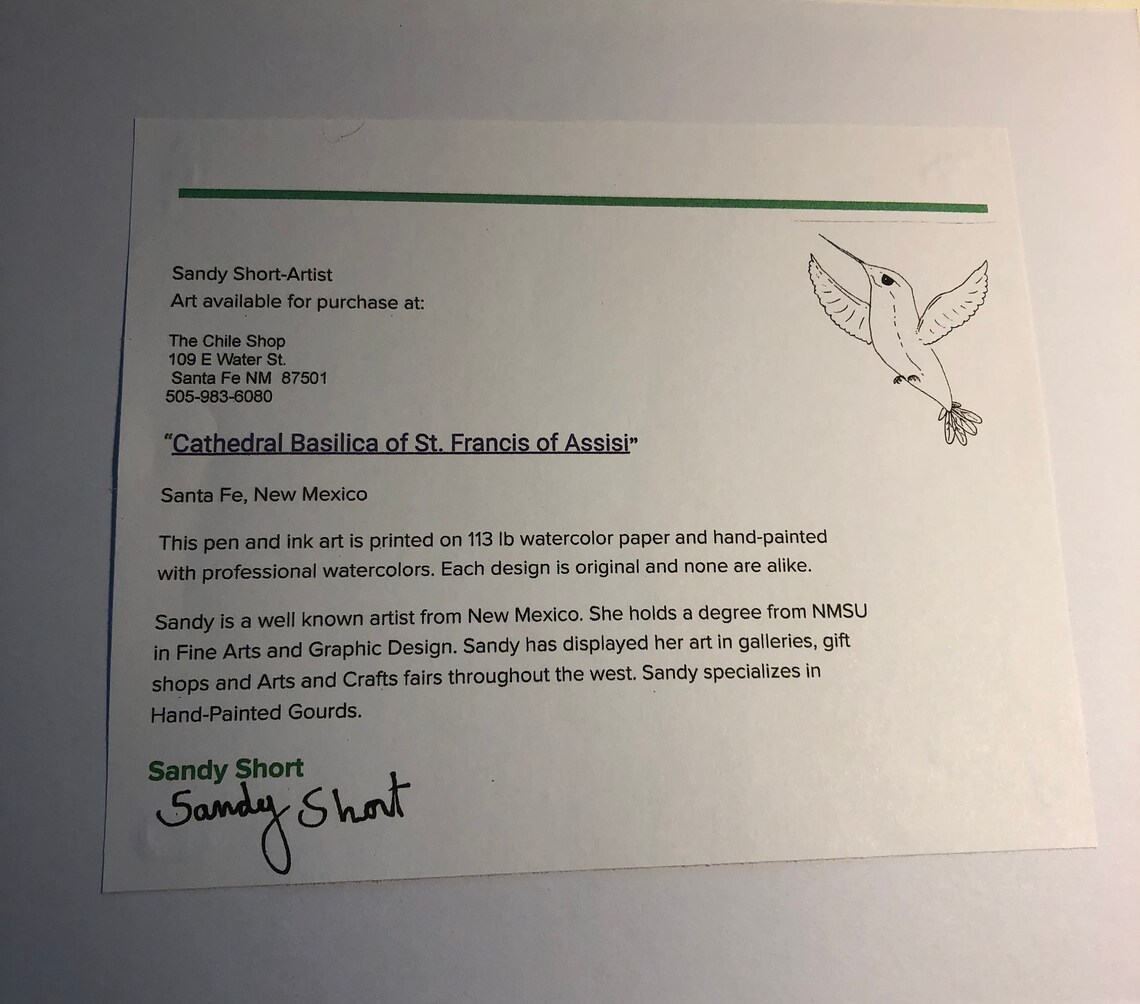 Cathedral Basilica of St Francis of Assisi, Santa Fe, NM Watercolor ...