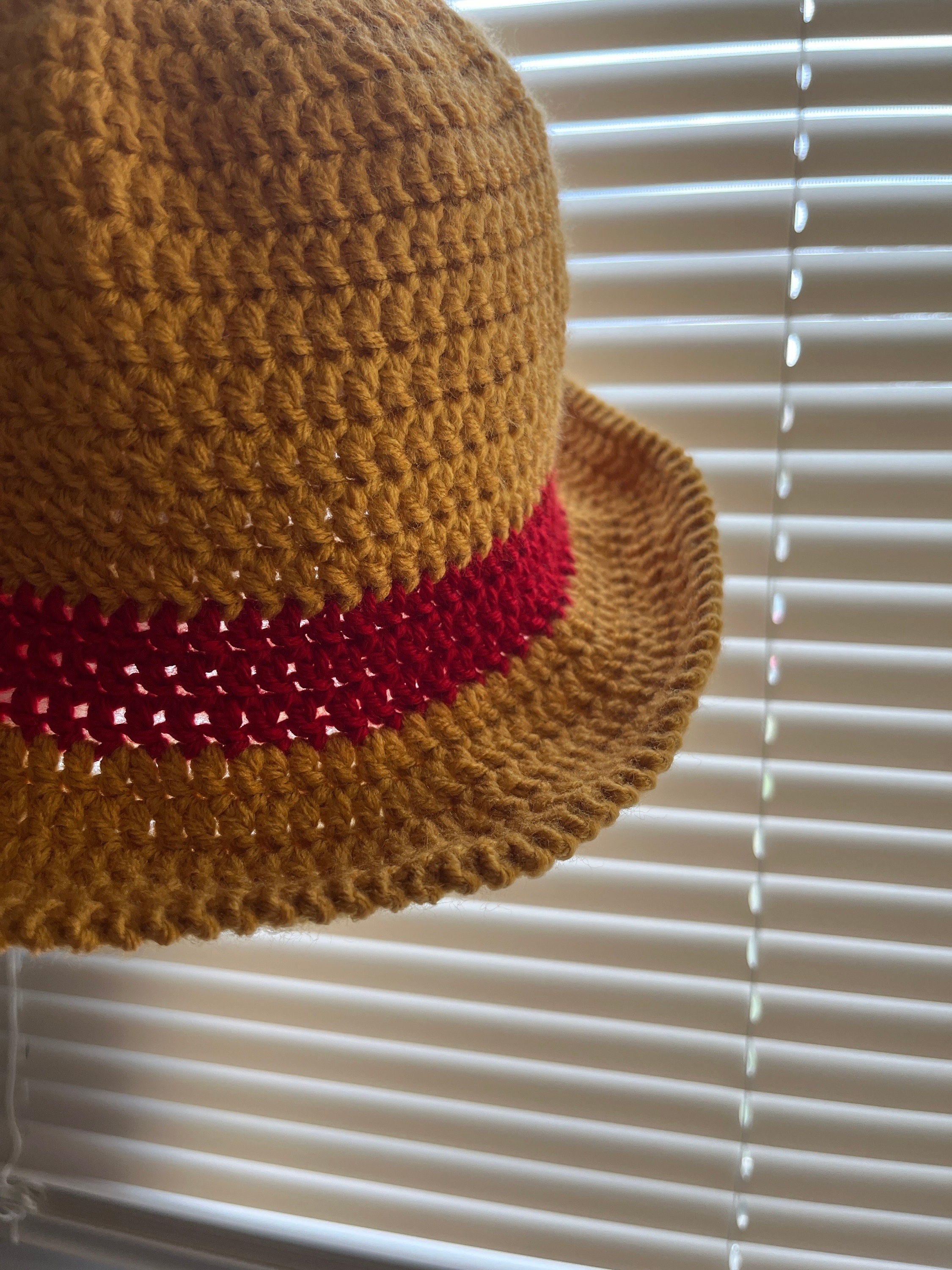 One Piece Luffy Straw Hat Pirate Crochet Bucket Hat - Etsy