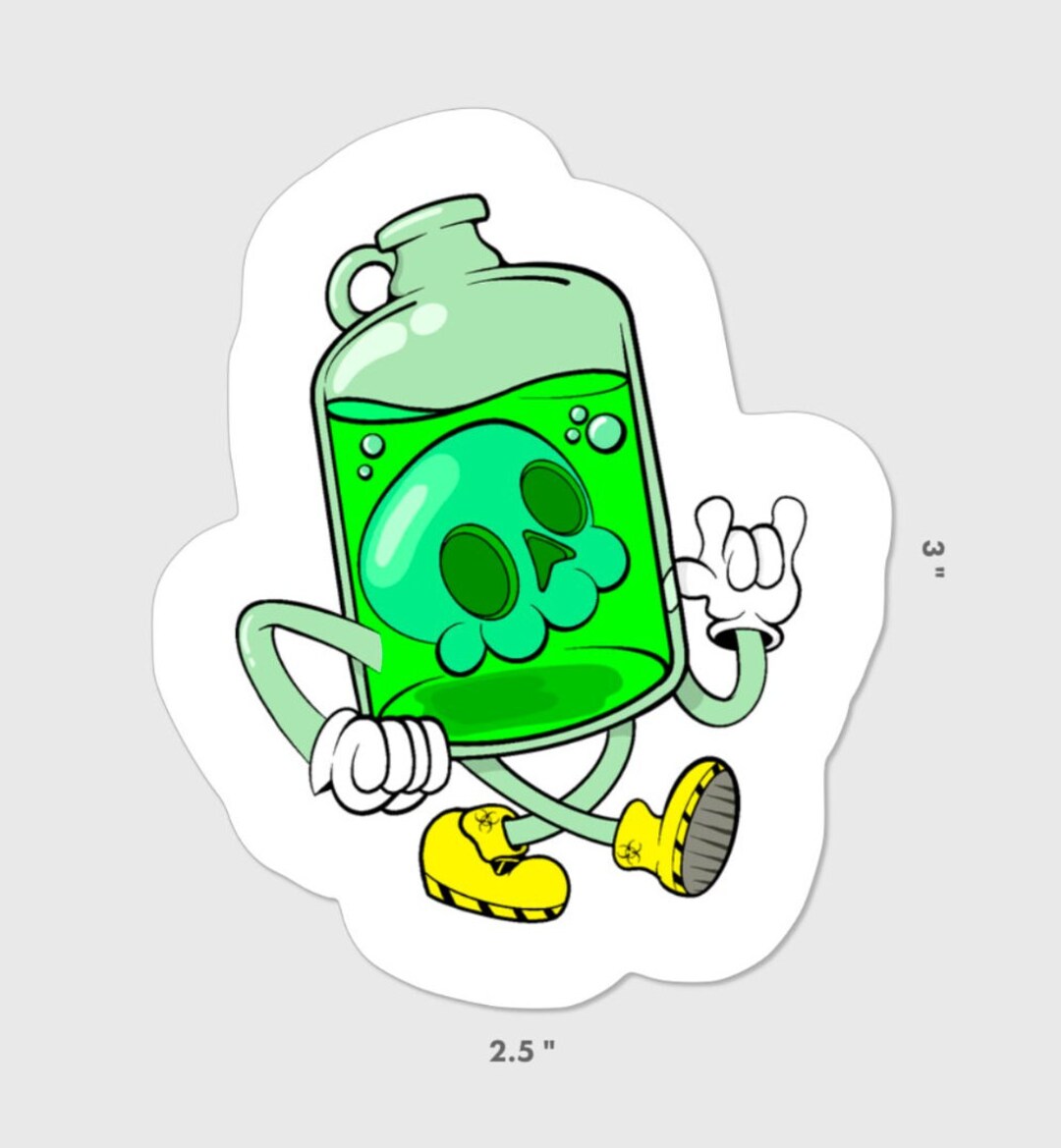 Caution, Toxic Waste- Vinyl Stickers- Waterproof- Sun Damage Resistant ...