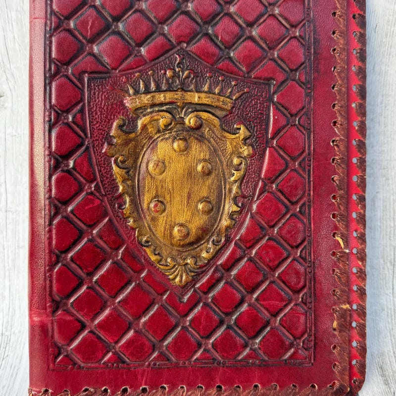 Red Leather Journal - Etsy
