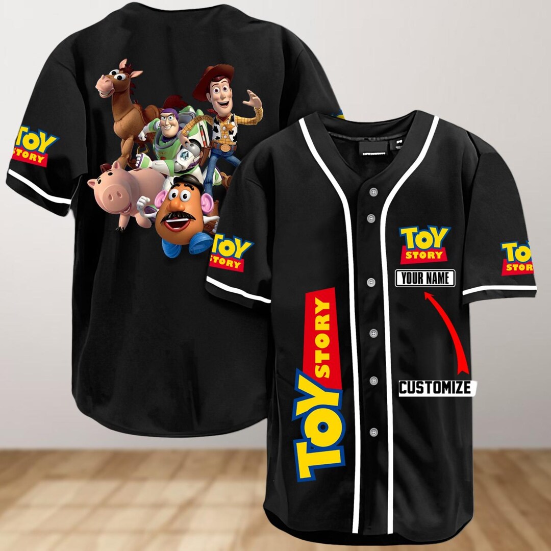 Custom Disney Toy Story Baseball Jersey, Sheriff Woody Buzz Lightyear ...
