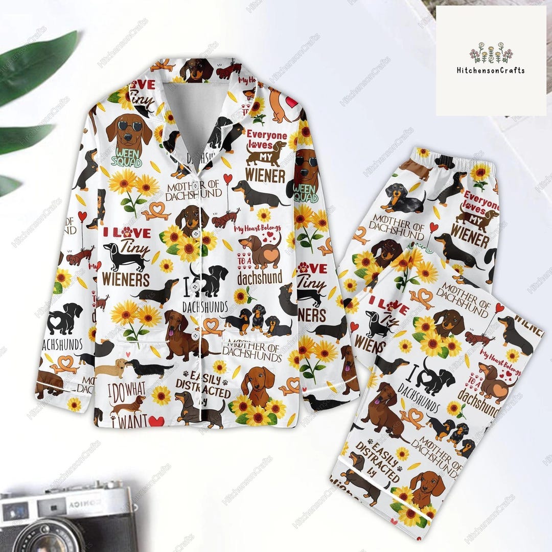 Dachshund Pajamas Set, Dachshund Pajamas Family, Pajamas Women ...