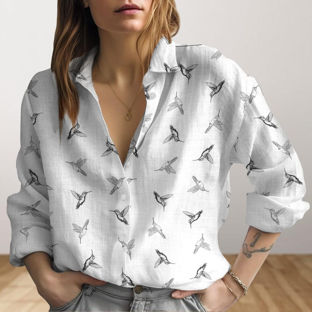 Hummingbird Blouses Shirt, Hummingbird Lover Women Blouses, Bird Women ...