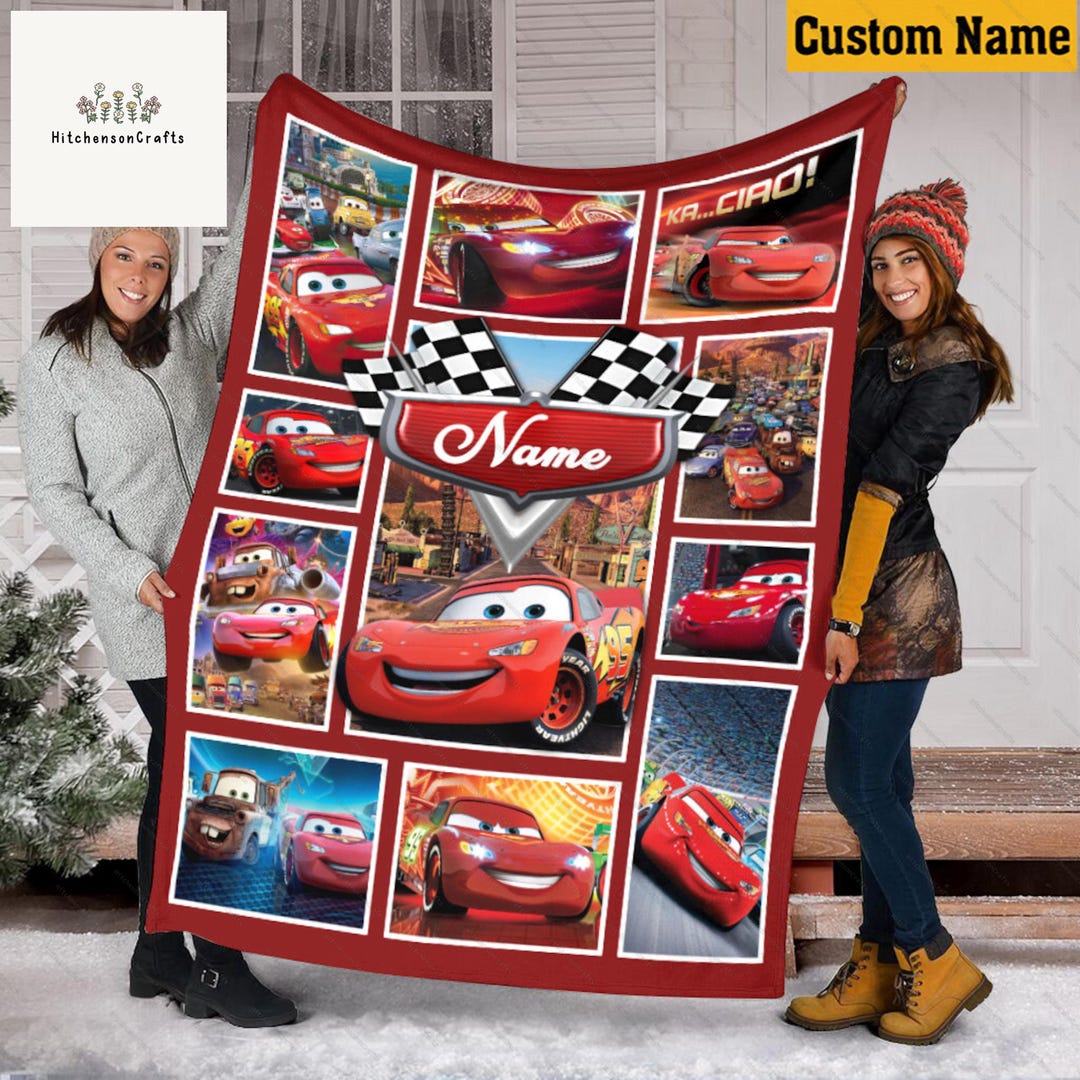 Custom Disney Pixar Cars Blanket, Lightning Mcqueen Fleece Blanket ...