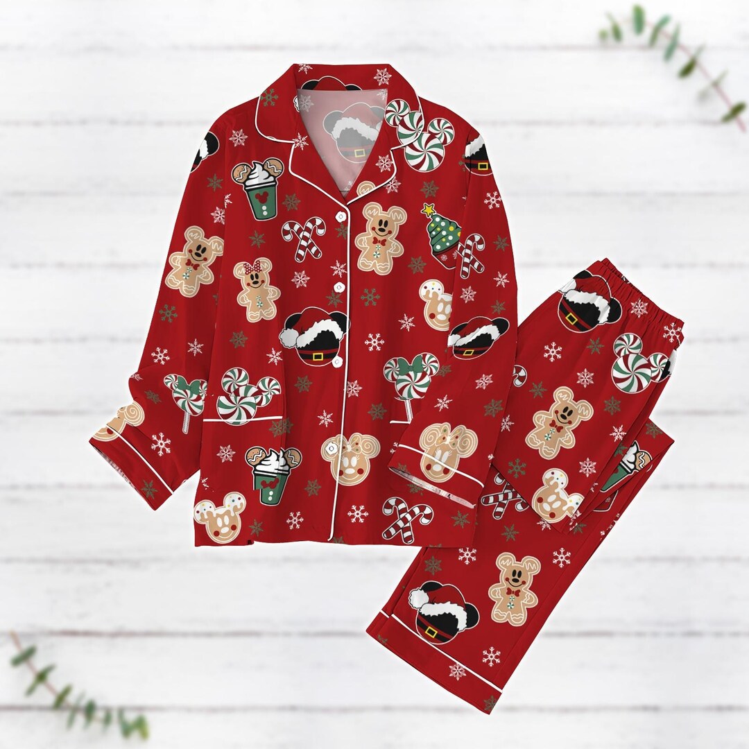 Mickey Gingerbread Bakery Christmas Pajamas, Disney Mickey and Friends ...