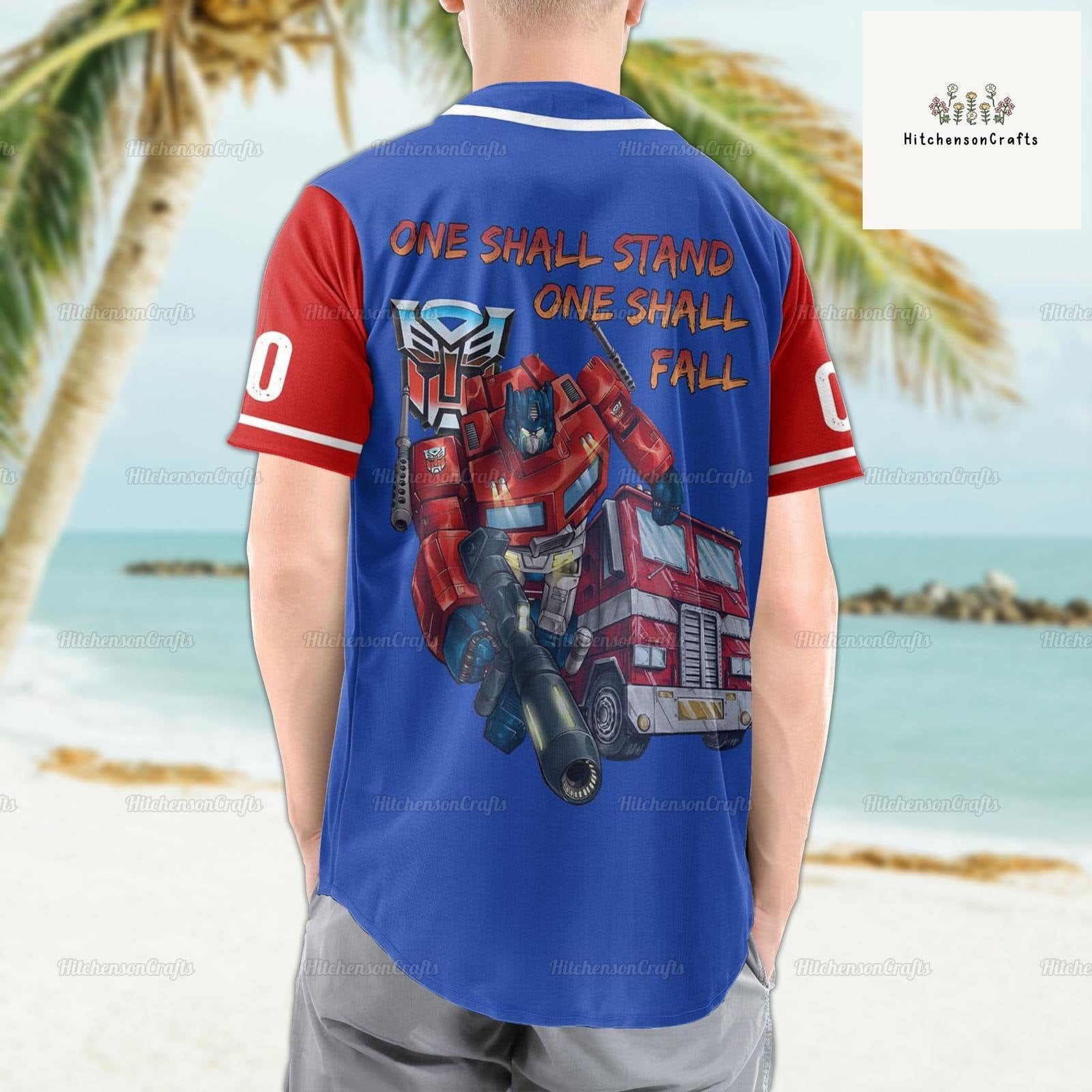 Custom Transformers Optimus Prime Baseball Jersey, Optimus Prime ...