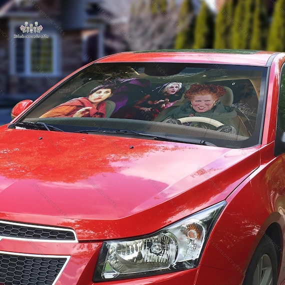 Hocus Pocus Car Sunshade Sanderson Sisters Car Auto Sunshade Halloween Movie Sun Shade Disney Witch Car Windshield Car Accessories Etsy