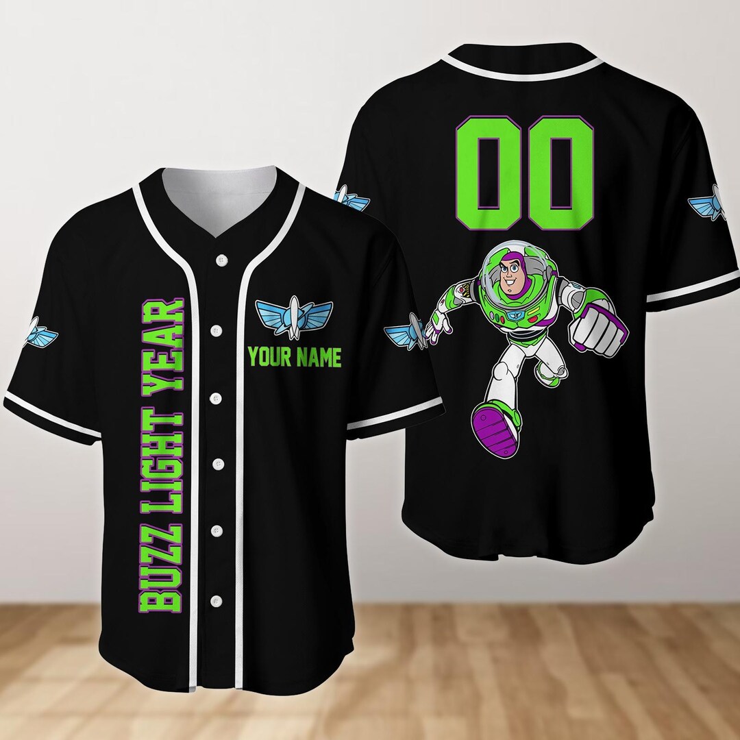 Custom Disney Toy Story Buzz Lightyear Baseball Shirt for Adult Youth ...