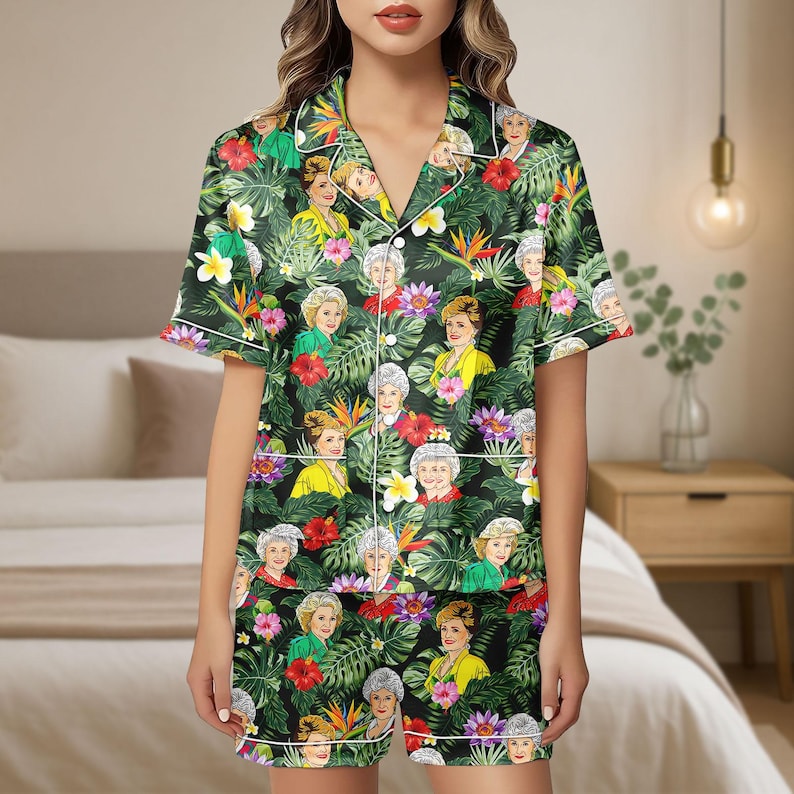 Golden Girl Satin Pajamas Set, Stay Golden Women Pajamas, 80s Tv Sitcom ...