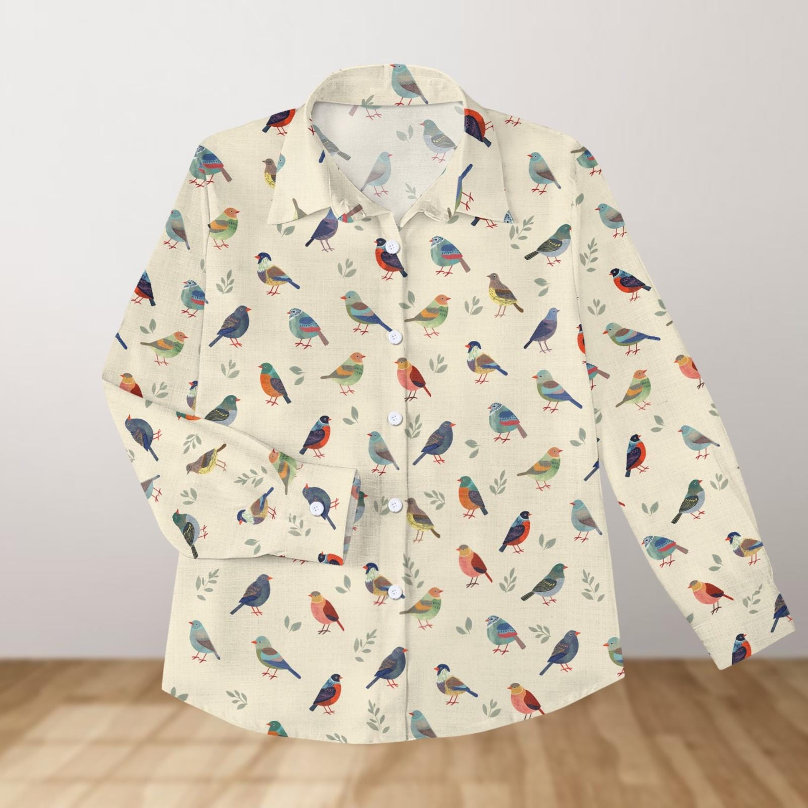 Colorful Hummingbird Blouses Shirt Women, Cute Bird Women Blouses Shirt ...