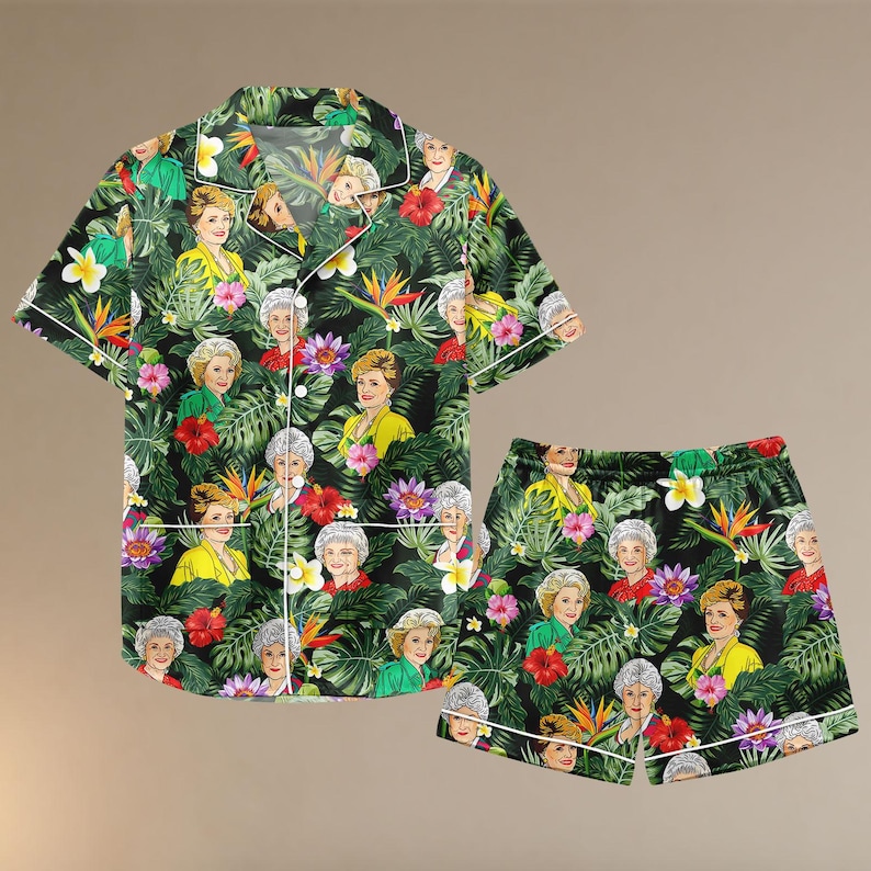 Golden Girl Satin Pajamas Set, Stay Golden Women Pajamas, 80s Tv Sitcom ...