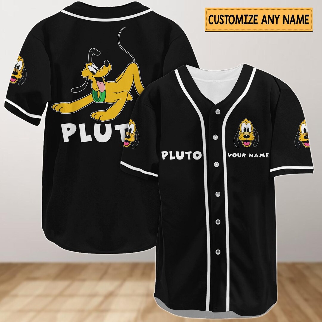 Personalized Disney Pluto Baseball Jersey, Custom Pluto Shirt for Youth ...