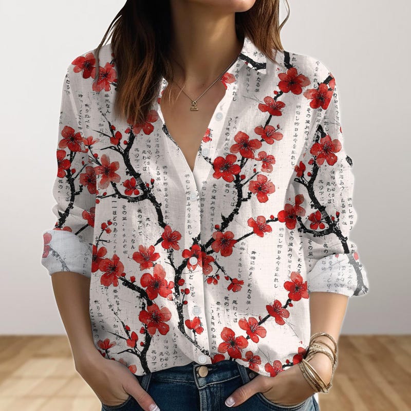 Japanese Down Blouse - Etsy