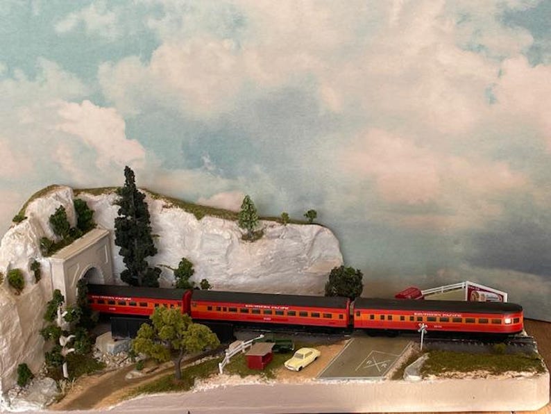 Model Train Layout N Scale Diorama Display Case - Etsy