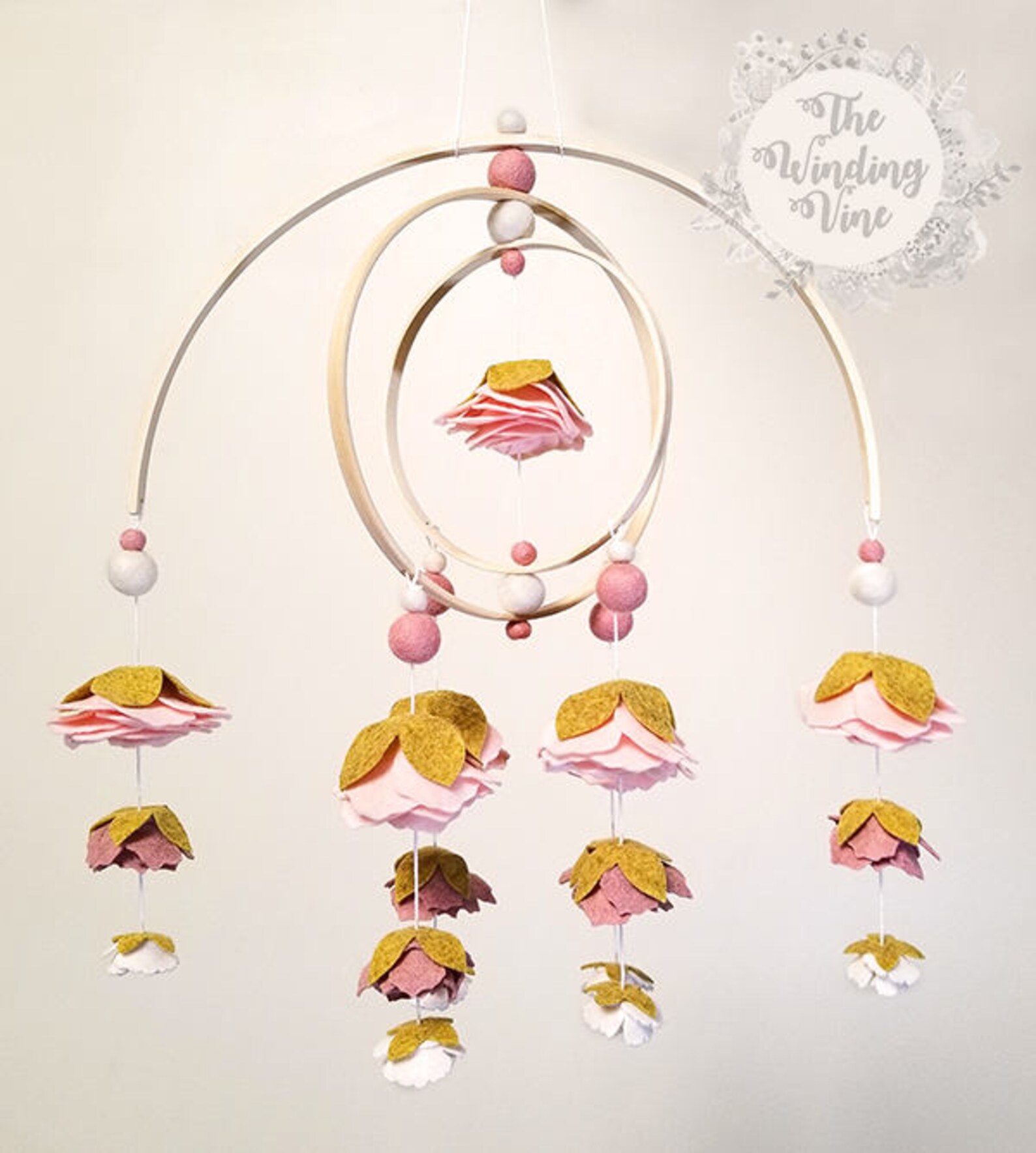 Felt Baby Mobile Flower Mobile Baby Mobile Felt Flower - Etsy