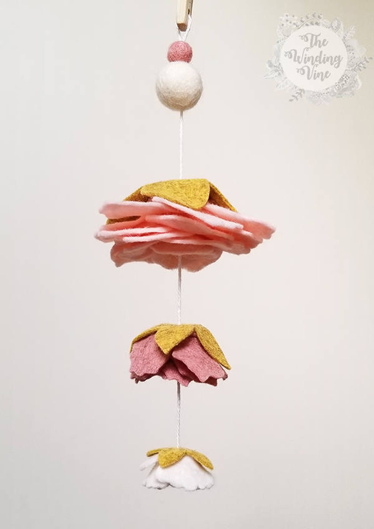 Felt Baby Mobile Flower Mobile Baby Mobile Felt Flower - Etsy