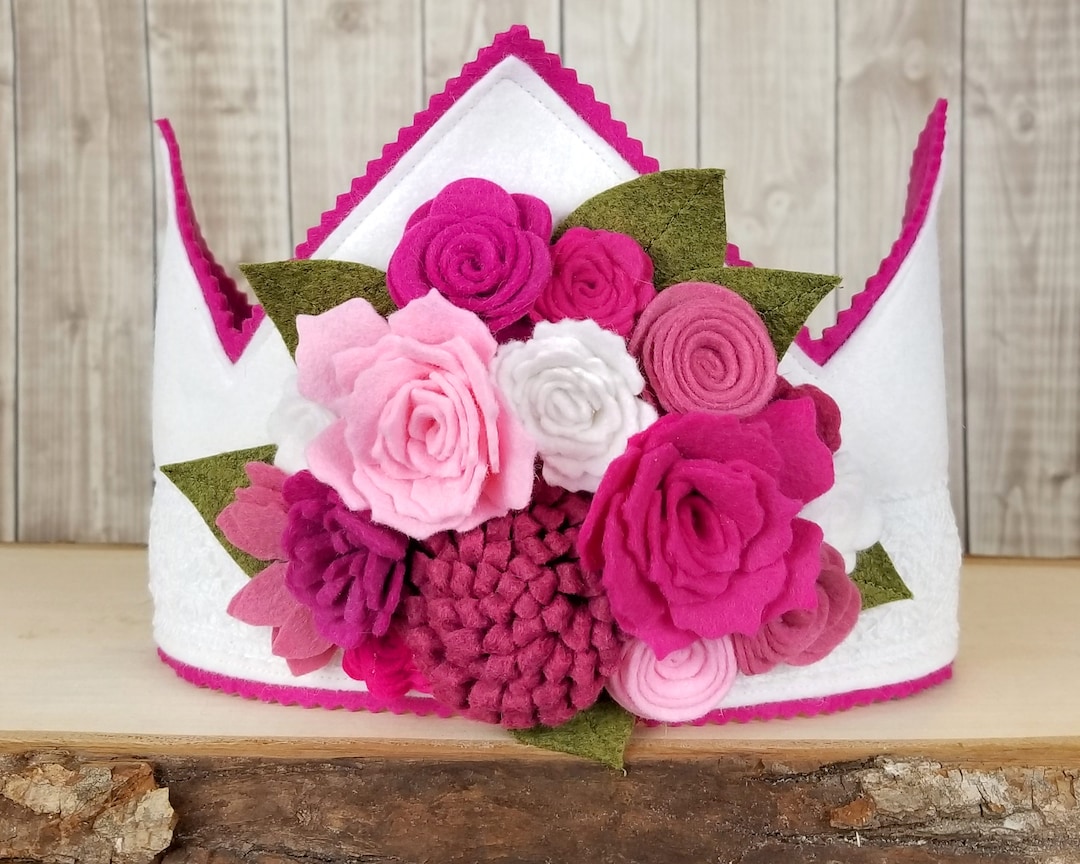 Felt Crown / Birthday Crown / Felt Flower Crown / Dress up Crown ...