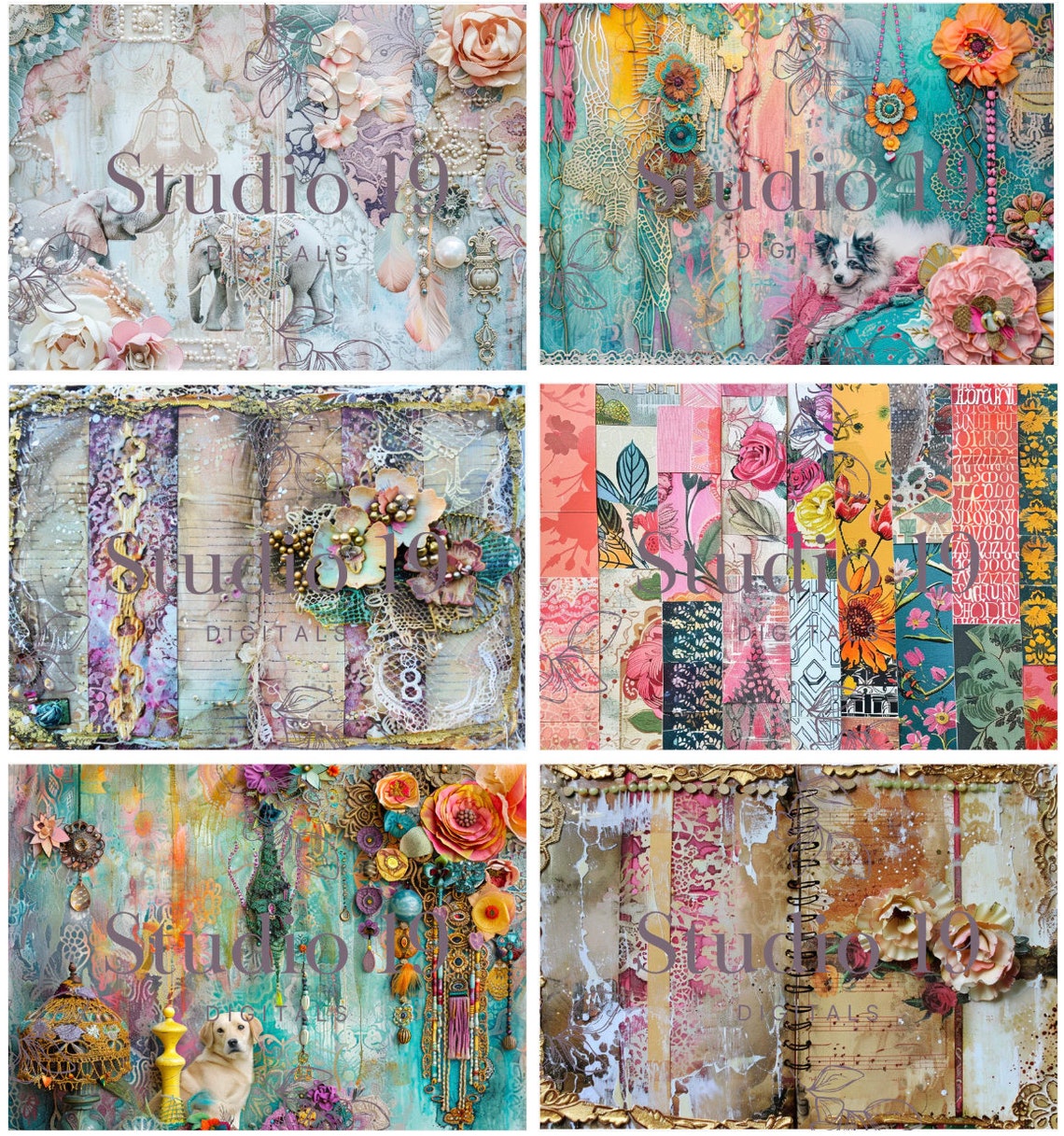 Softly Boho Scrapbook Paper (47 Pages) DIGITAL FILE - Etsy