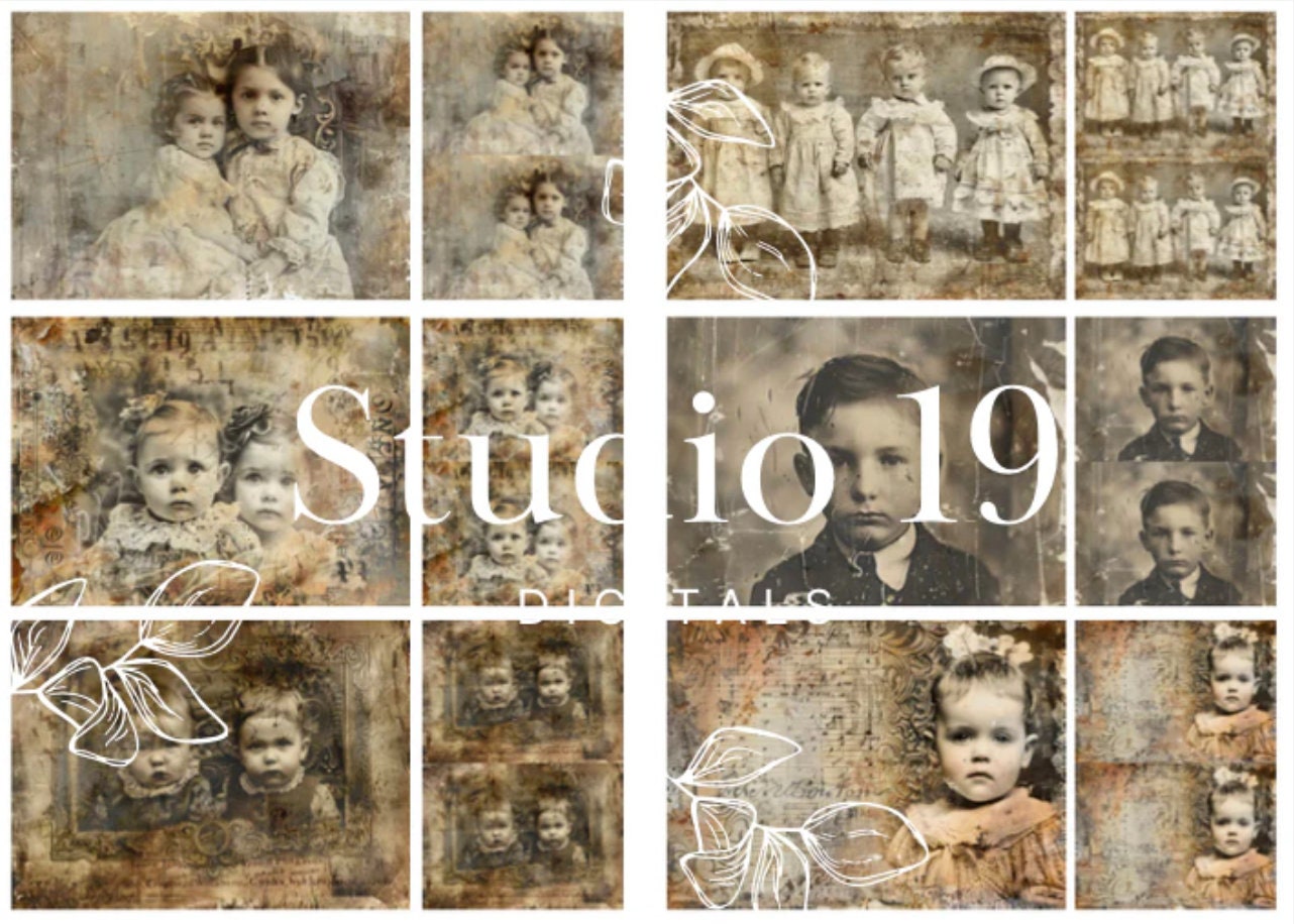 Vintage Photo Collection - 10 Pages DIGITAL FILE - Etsy