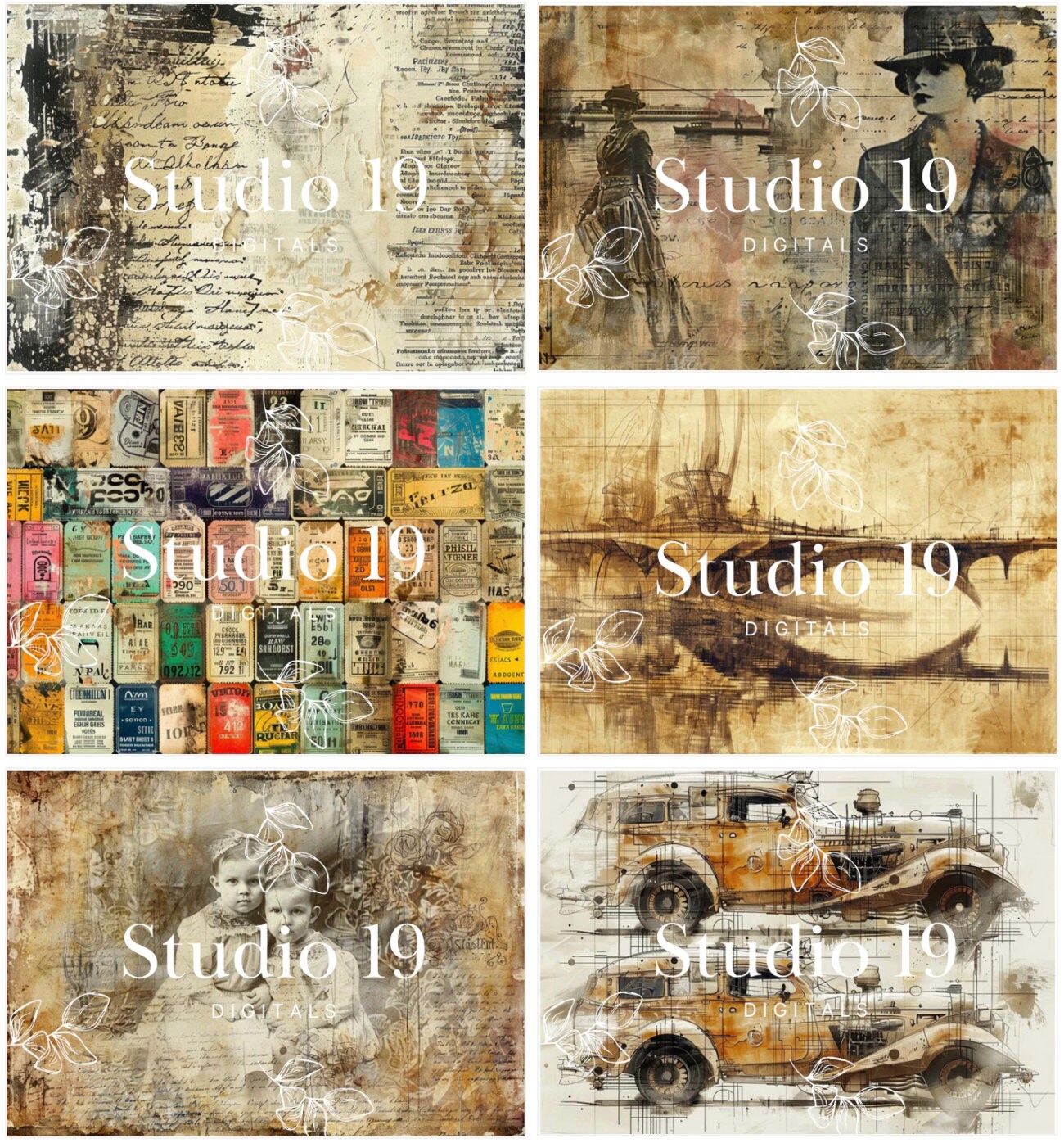 Vintage Scrapbook Papers - 40 Pages (DIGITAL FILE) - Etsy