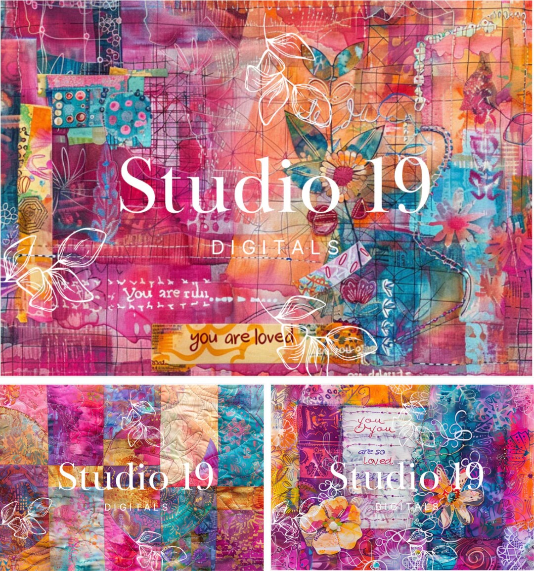 Quilted Batik Scrapbook Papers - 52 Pages - DIGITAL PRODUCT - Etsy