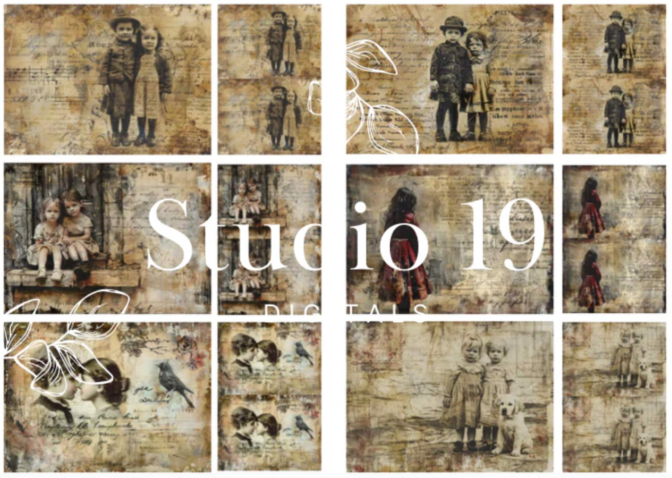 Vintage Photo Collection - 10 Pages DIGITAL FILE - Etsy