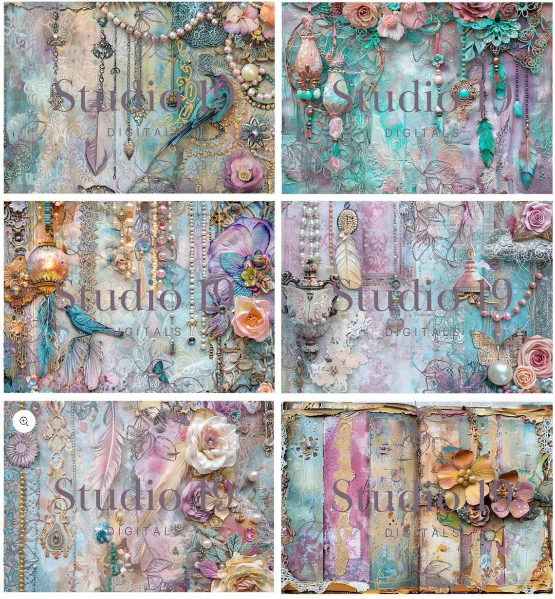 Softly Boho Scrapbook Paper (47 Pages) DIGITAL FILE - Etsy
