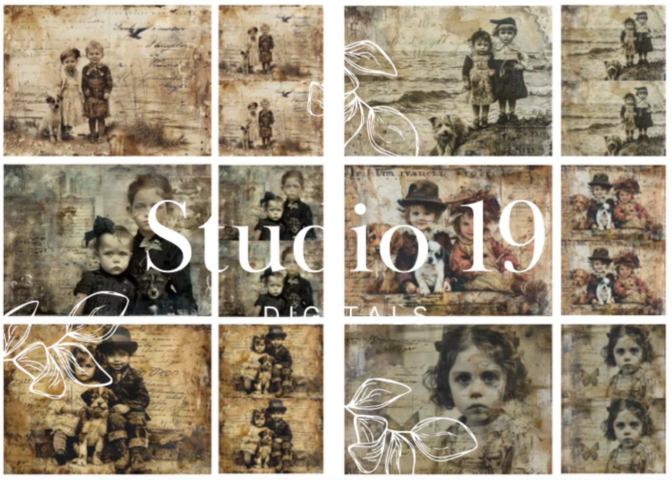 Vintage Photo Collection - 10 Pages DIGITAL FILE - Etsy