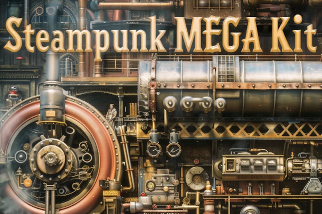 Steampunk Mega Kit (112 Papers) DIGITAL FILE - Etsy