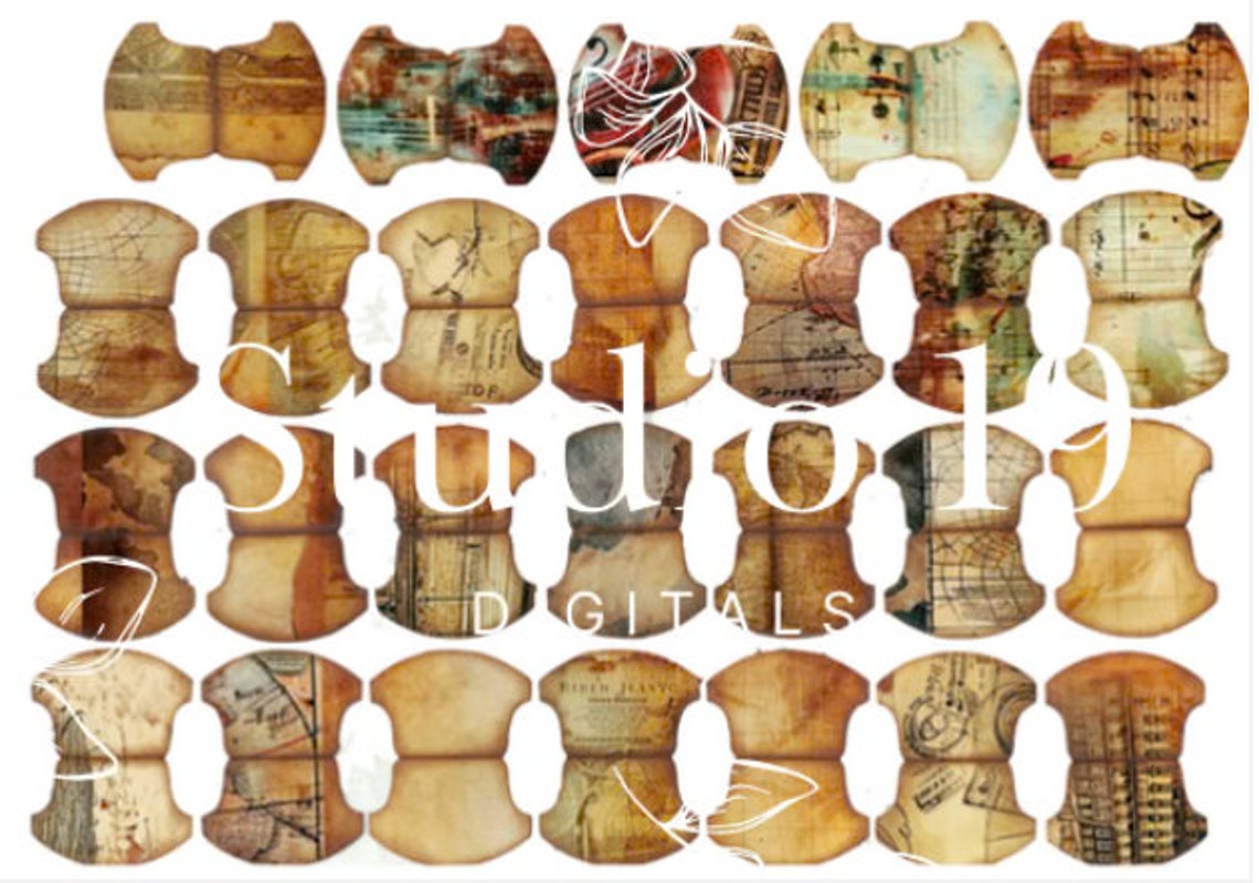 Vintage Hand Made Ephemera 7 Pages DIGITAL FILE - Etsy