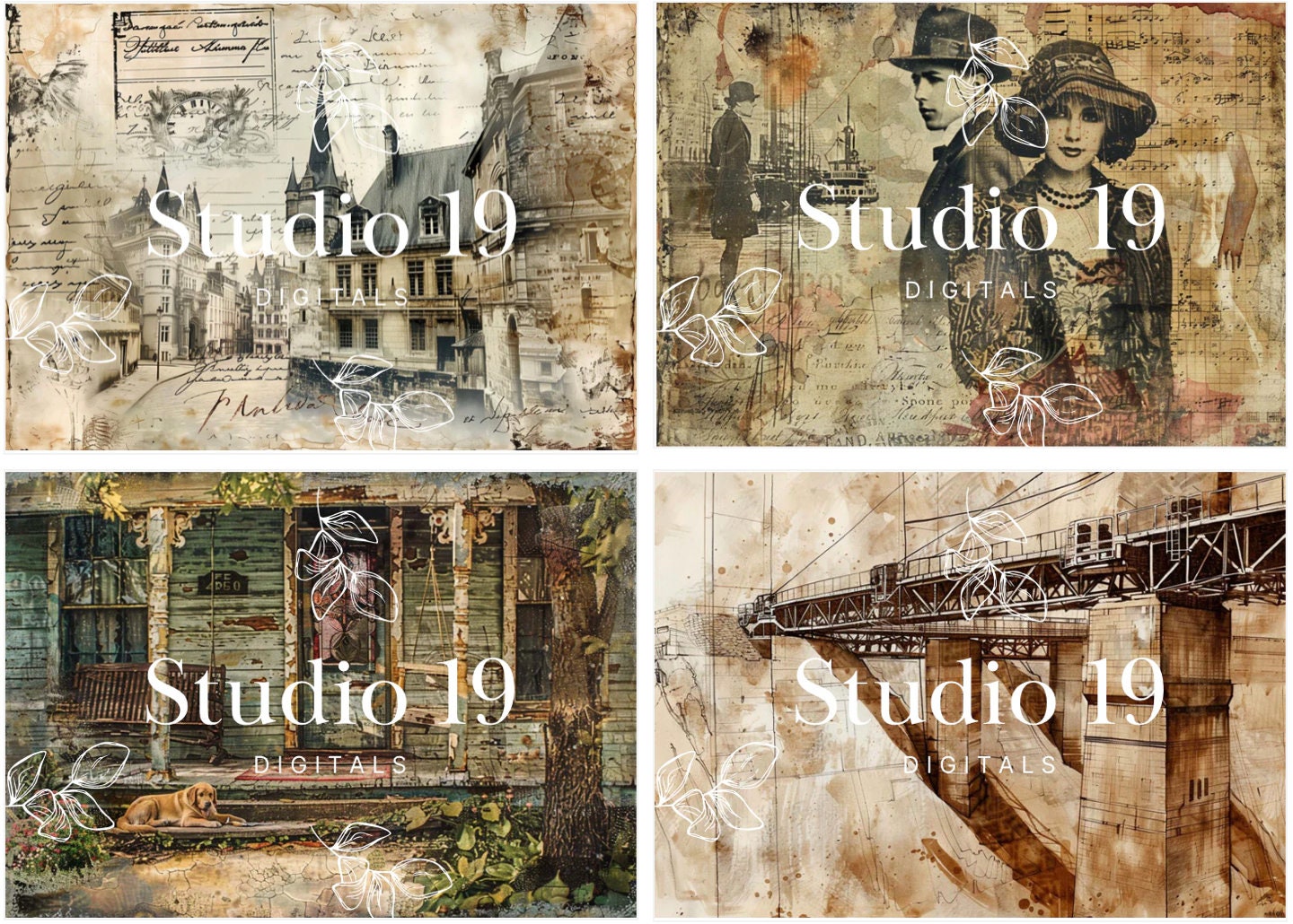 Vintage Scrapbook Papers - 40 Pages (DIGITAL FILE) - Etsy