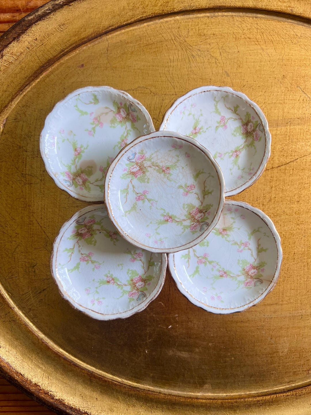 Set of Five Vintage Butter Pats Cottagecore - Etsy