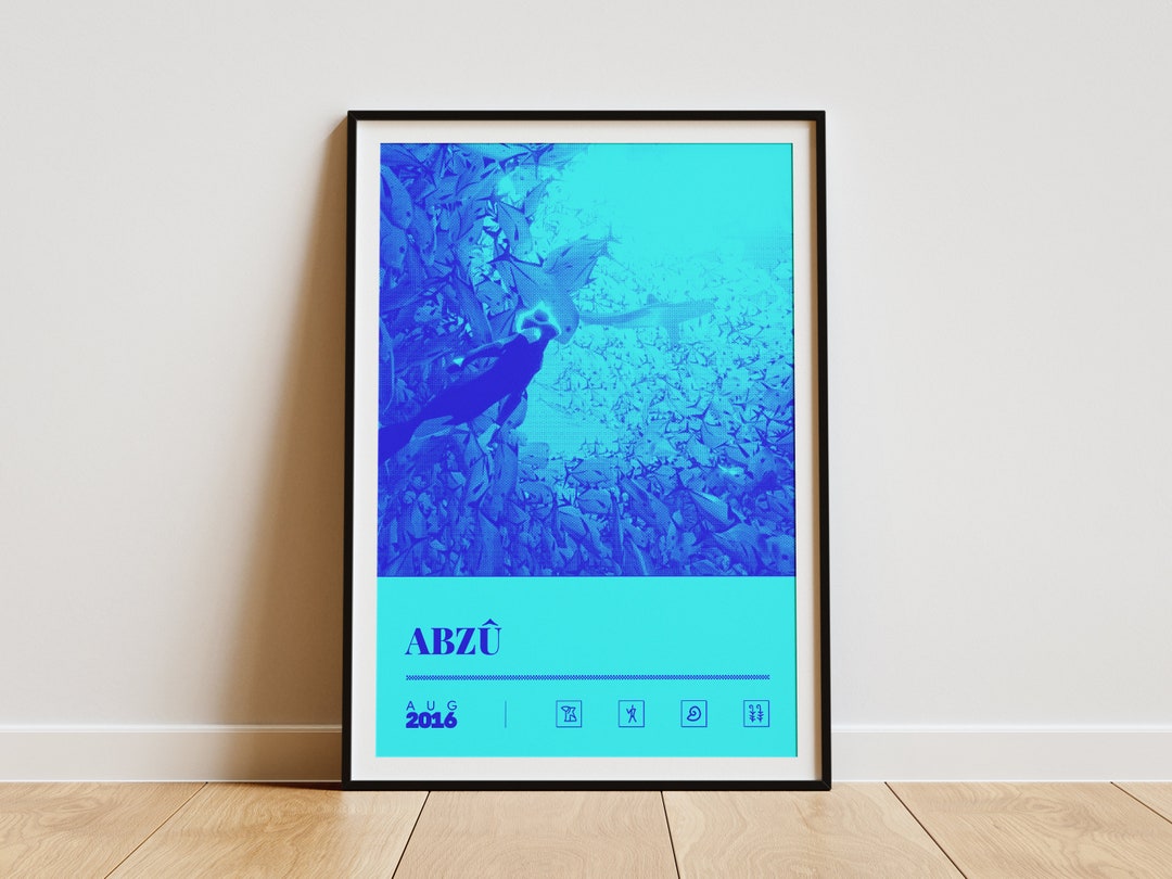 Abzu Inspired Wall Art Minimalist Fan-made Print Personalisation Options Available - Etsy