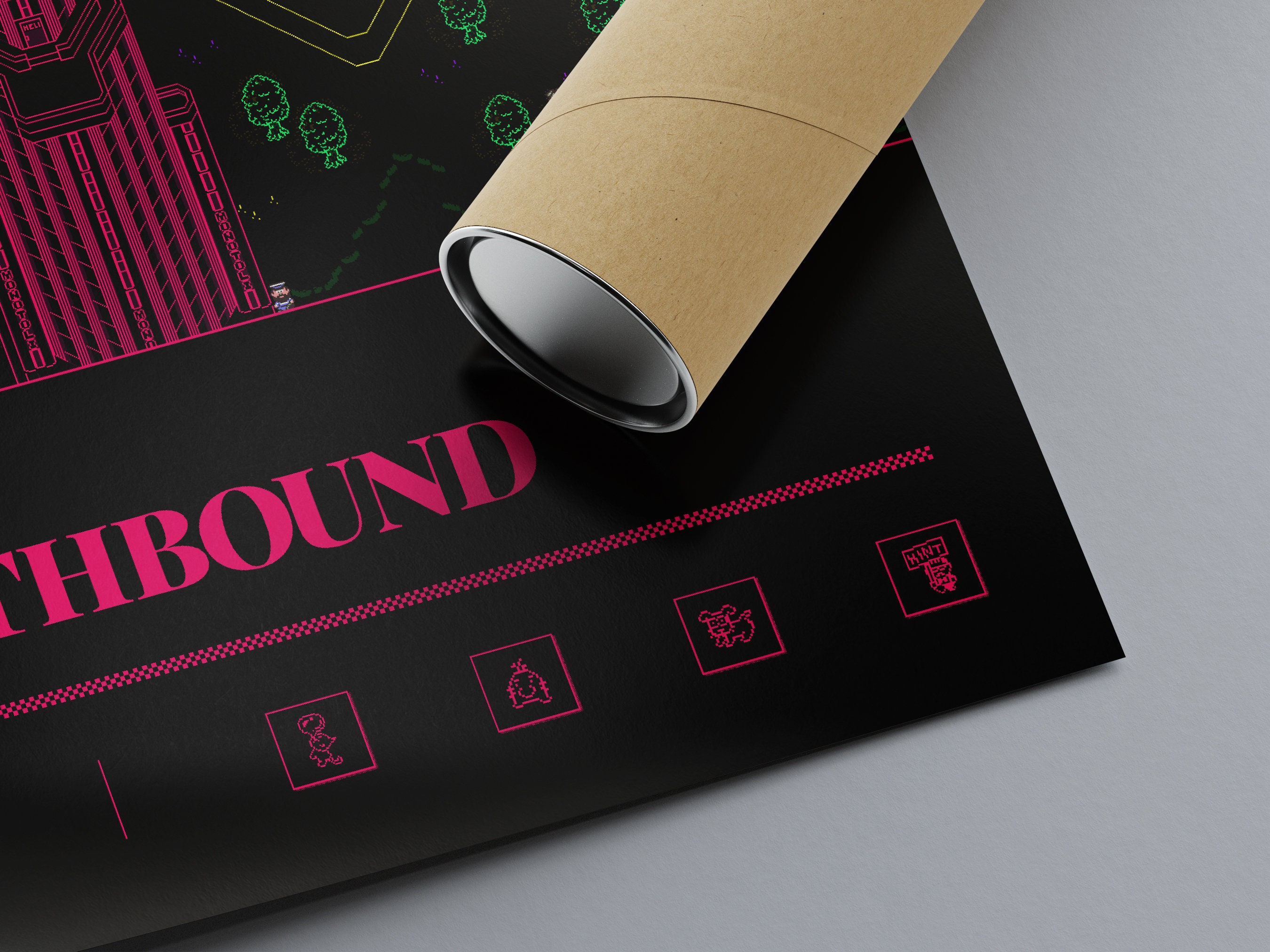 Earthbound Inspired Wall Art Minimalist Fan-made Print Personalisation ...