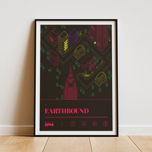 Earthbound Inspired Wall Art Minimalist Fan-made Print Personalisation ...