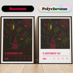 Earthbound Inspired Wall Art Minimalist Fan-made Print Personalisation ...