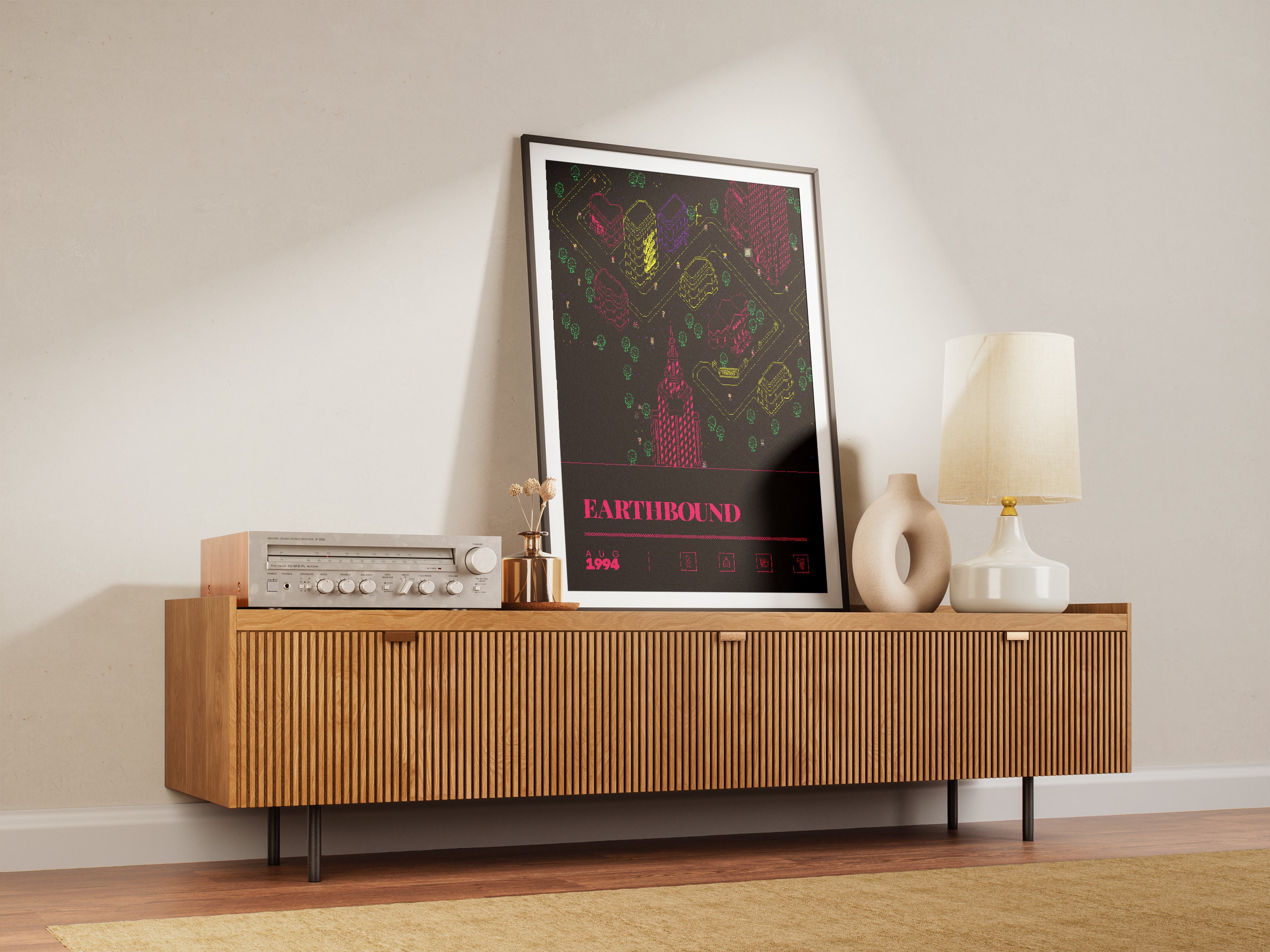 Earthbound Inspired Wall Art Minimalist Fan-made Print Personalisation ...