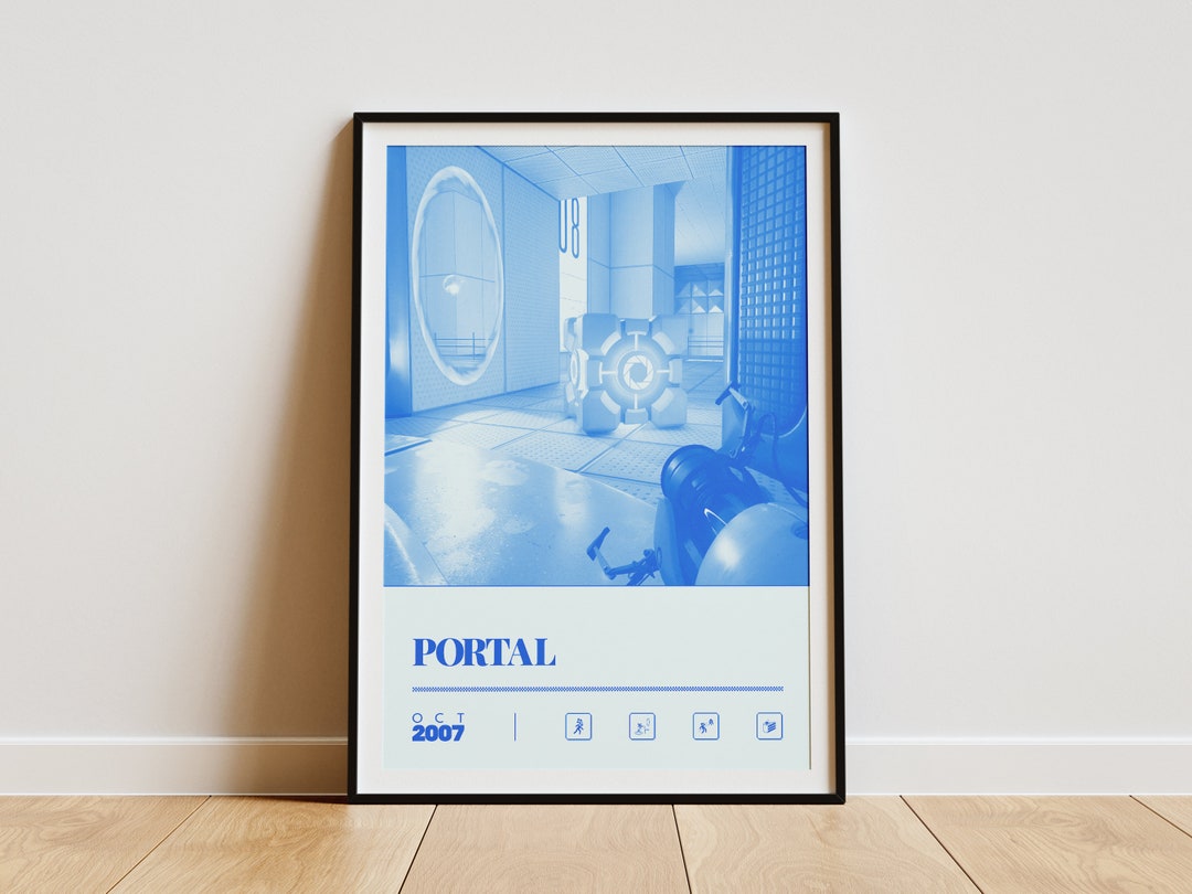 Portal Inspired Wall Art Minimalist Fan-made Print Personalisation ...
