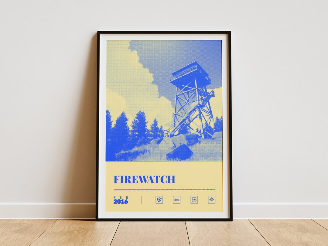 Firewatch Inspired Wall Art Minimalist Fan-made Print Personalisation ...