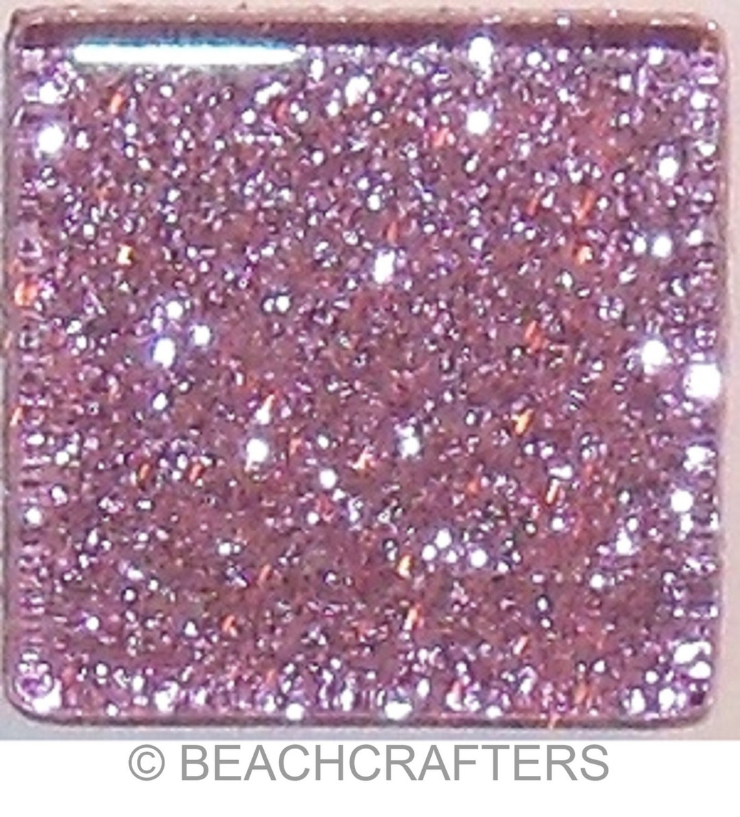 1 Inch 15 Tiles PINK Glitter Glass Mosaic Tile Pieces - Art and Craft ...