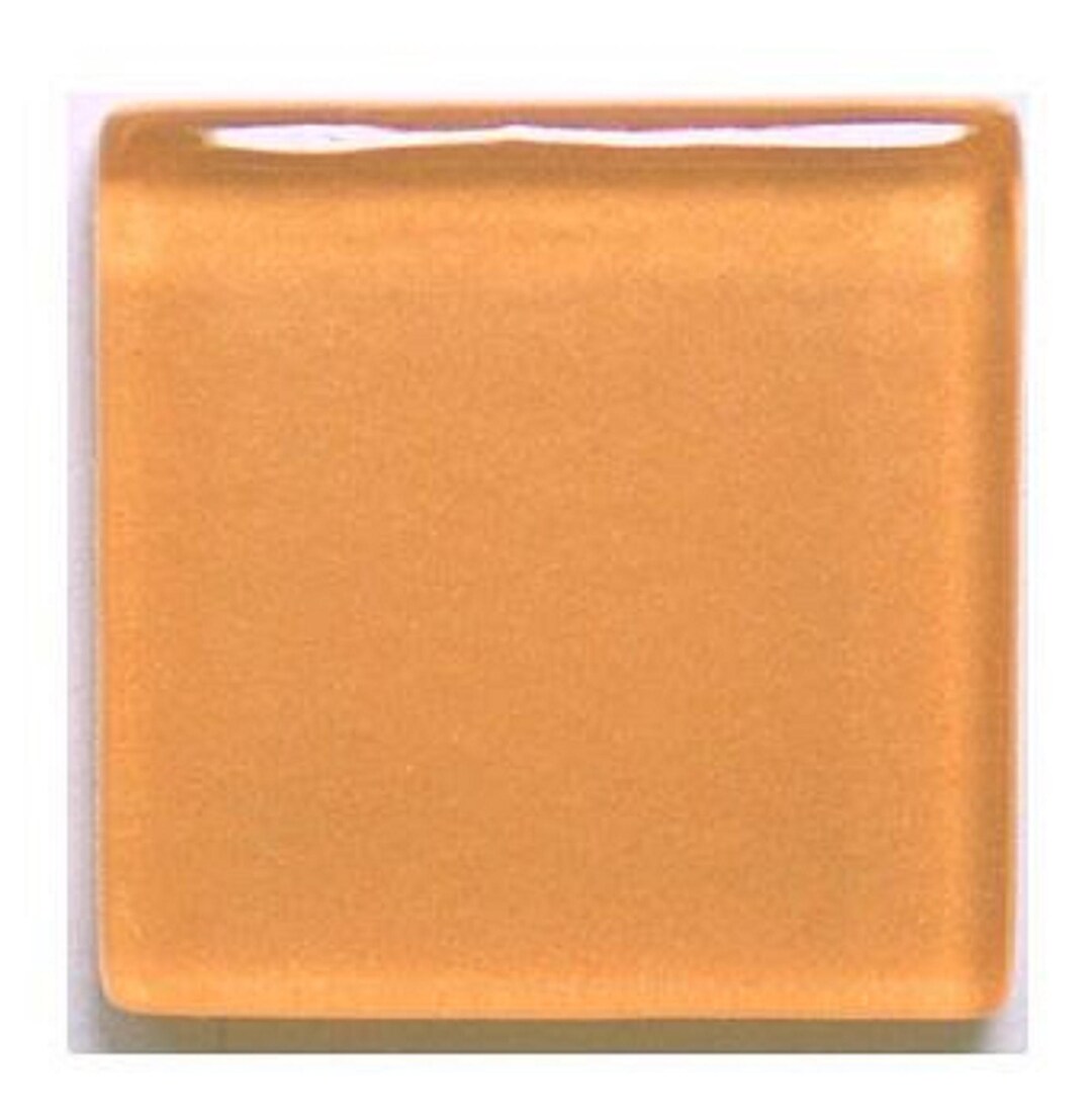 Light Orange Glass Mosaic Tile Pieces - 50 Tiles - 3/8 Inch - Mixed ...