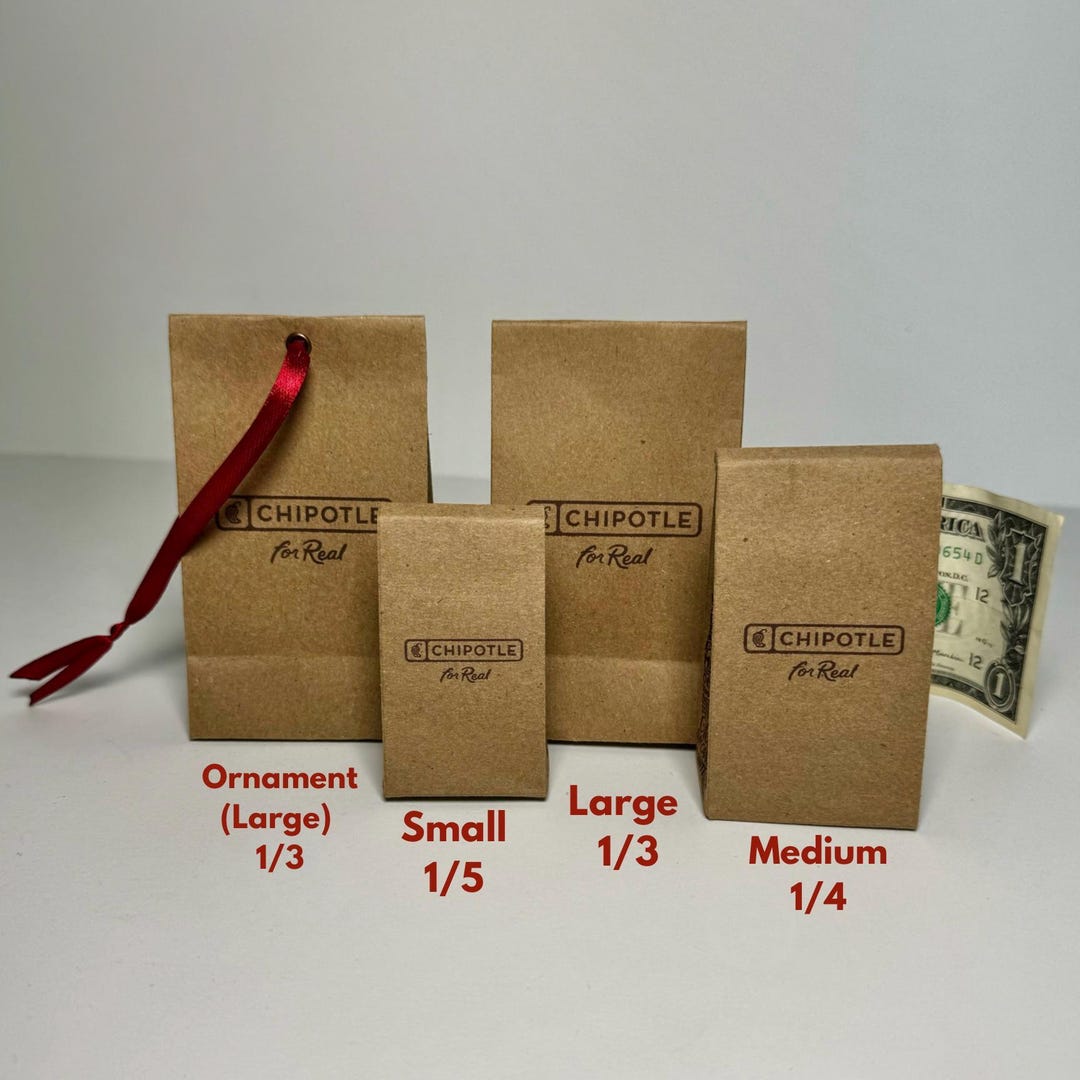 Miniature Fast Food Bag Chipotle - Etsy