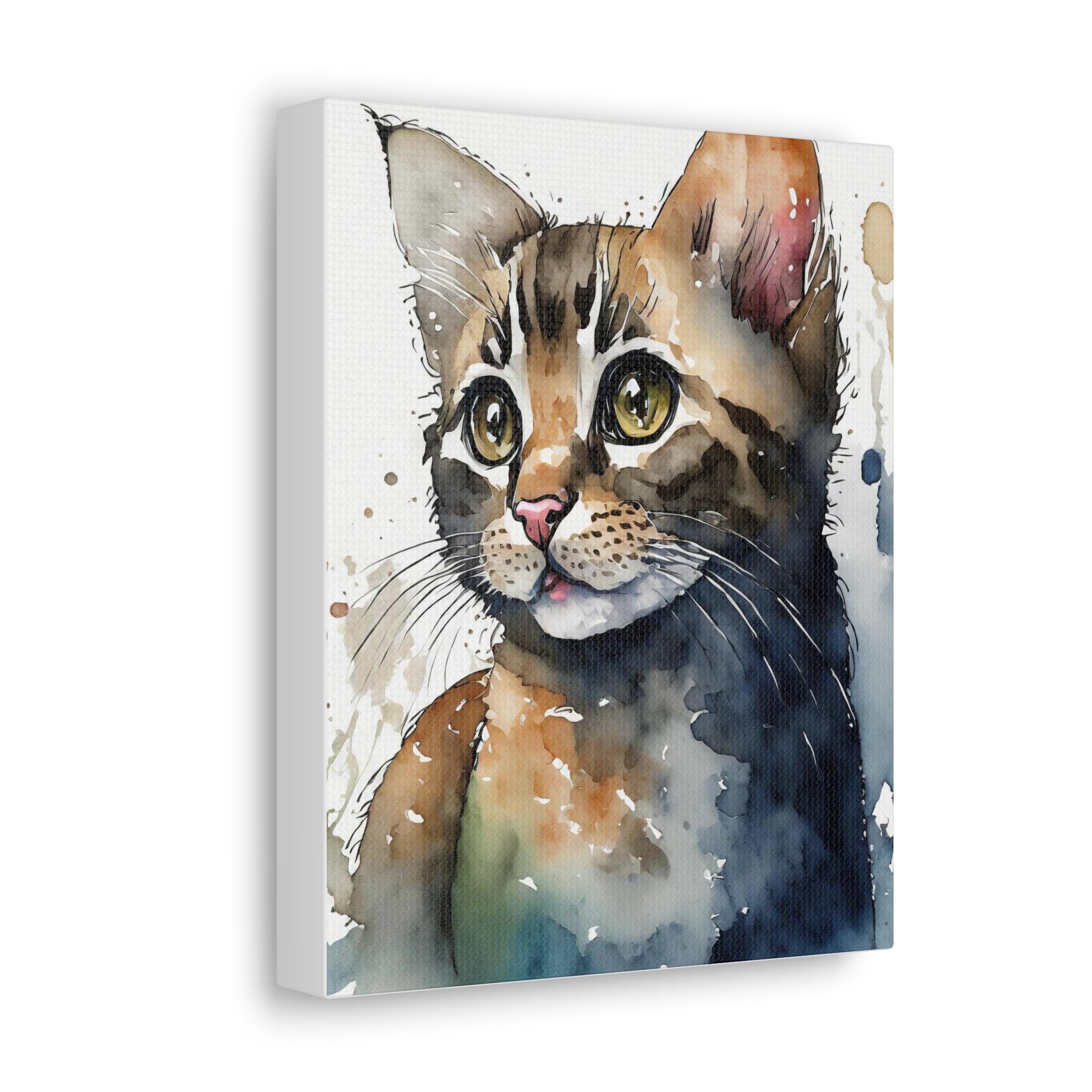 Beautiful Watercolor Style Cat Painting | AI Created Feline Art for ...